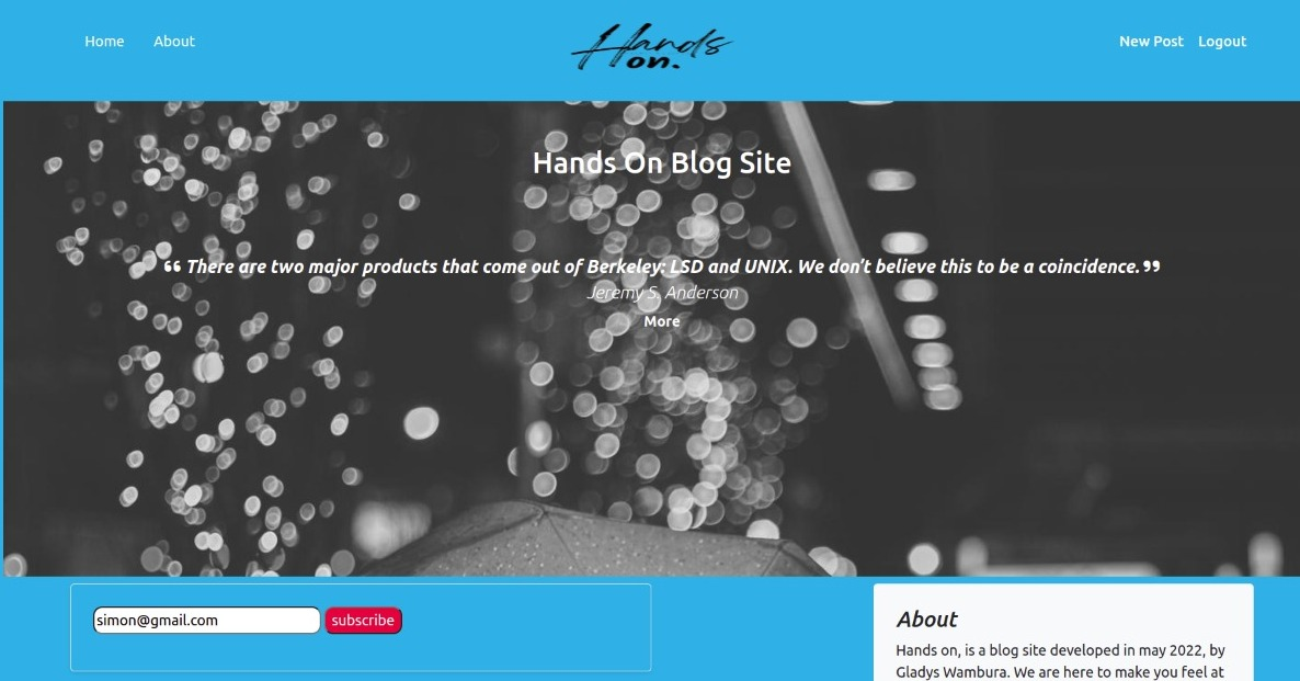GitHub - gladyswambura/hands-on-blog-site: This is a personal blog site ...