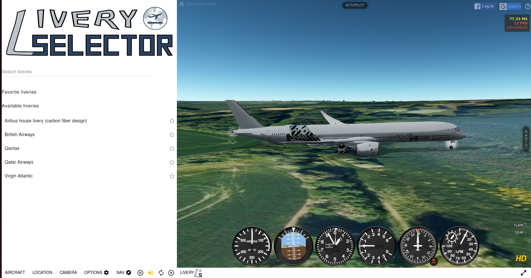 A350 CARBON FIBER (BASE MAP DONE) · Issue #145 · kolos26/GEOFS-LiverySelector · GitHub
