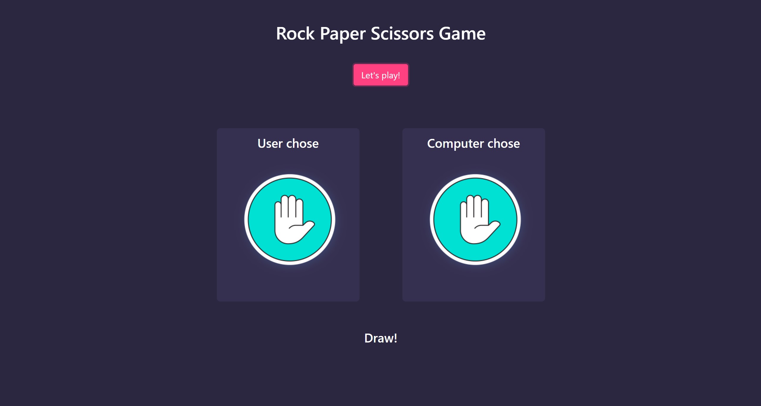 GitHub - RossanaPetrar/Rock-Paper-Scissors-Game: This is a simple Rock Paper Scissors game.