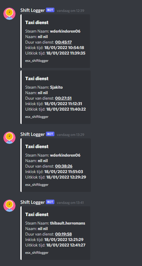 [BUG] ESX-Shiflogger (Report namens Taxi) · Issue #972 · Tedeapolis/development · GitHub
