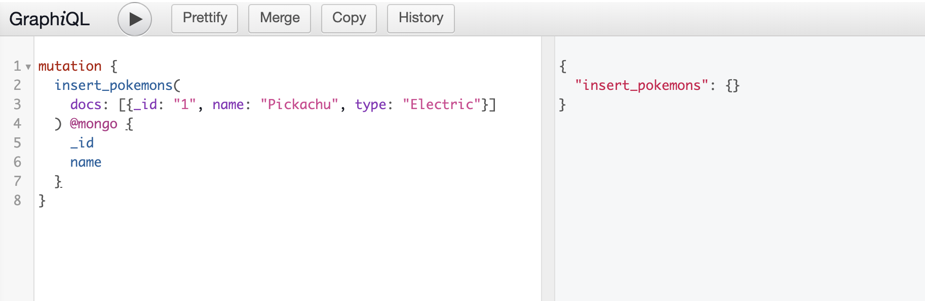 GraphQL insert should allow return value of at least the id · Issue #511 · spacecloud-io/space ...