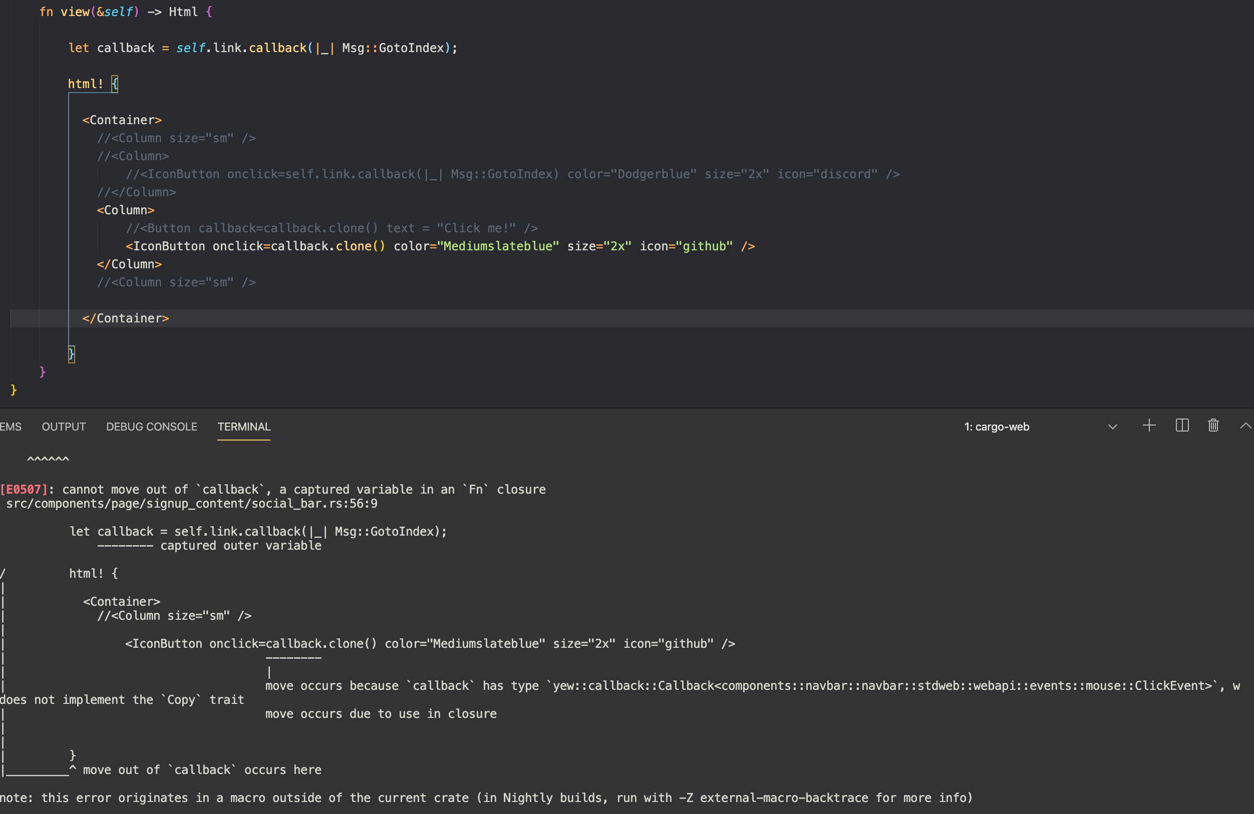 nested components, cant get callback working. · Issue #804 · yewstack/yew · GitHub