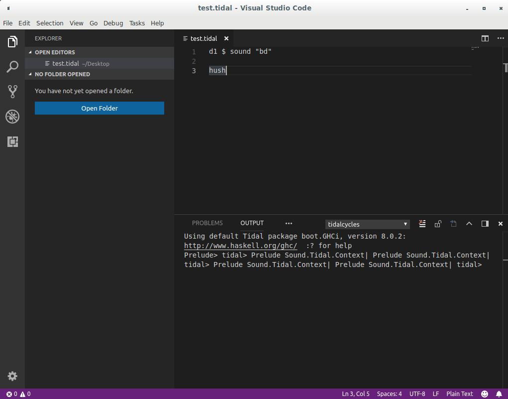 vscode-tidalcycles in Linux · Issue #8 · kindohm/vscode-tidalcycles · GitHub