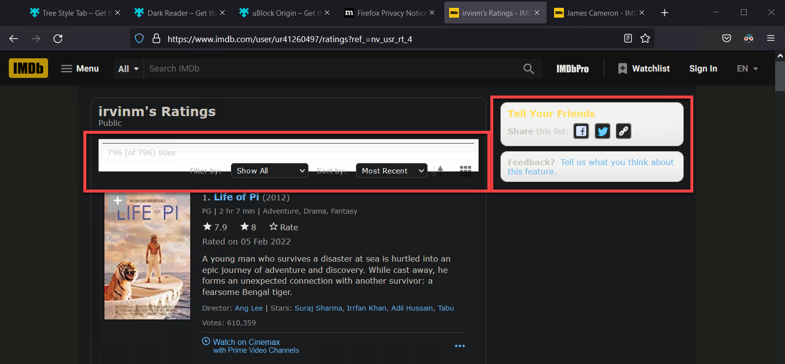 [Broken Website] IMDB some headers and most sidebar items · Issue #8157 ...
