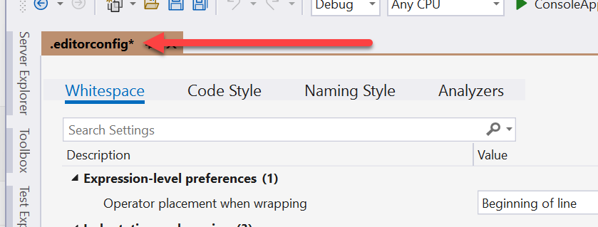 Adding editorconfig then re-opening results in massively edited editorconfig · Issue #58616 ...