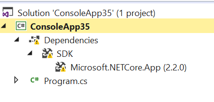 [Regression] Dependency node shows warning that never goes away · Issue #4300 · dotnet/project ...