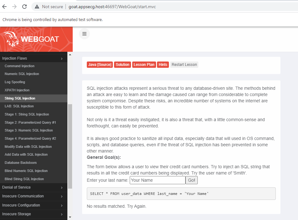 Critical Sql Injection · Issue 7 · Bouncesecuritywebgoat Legacy Pentest · Github 