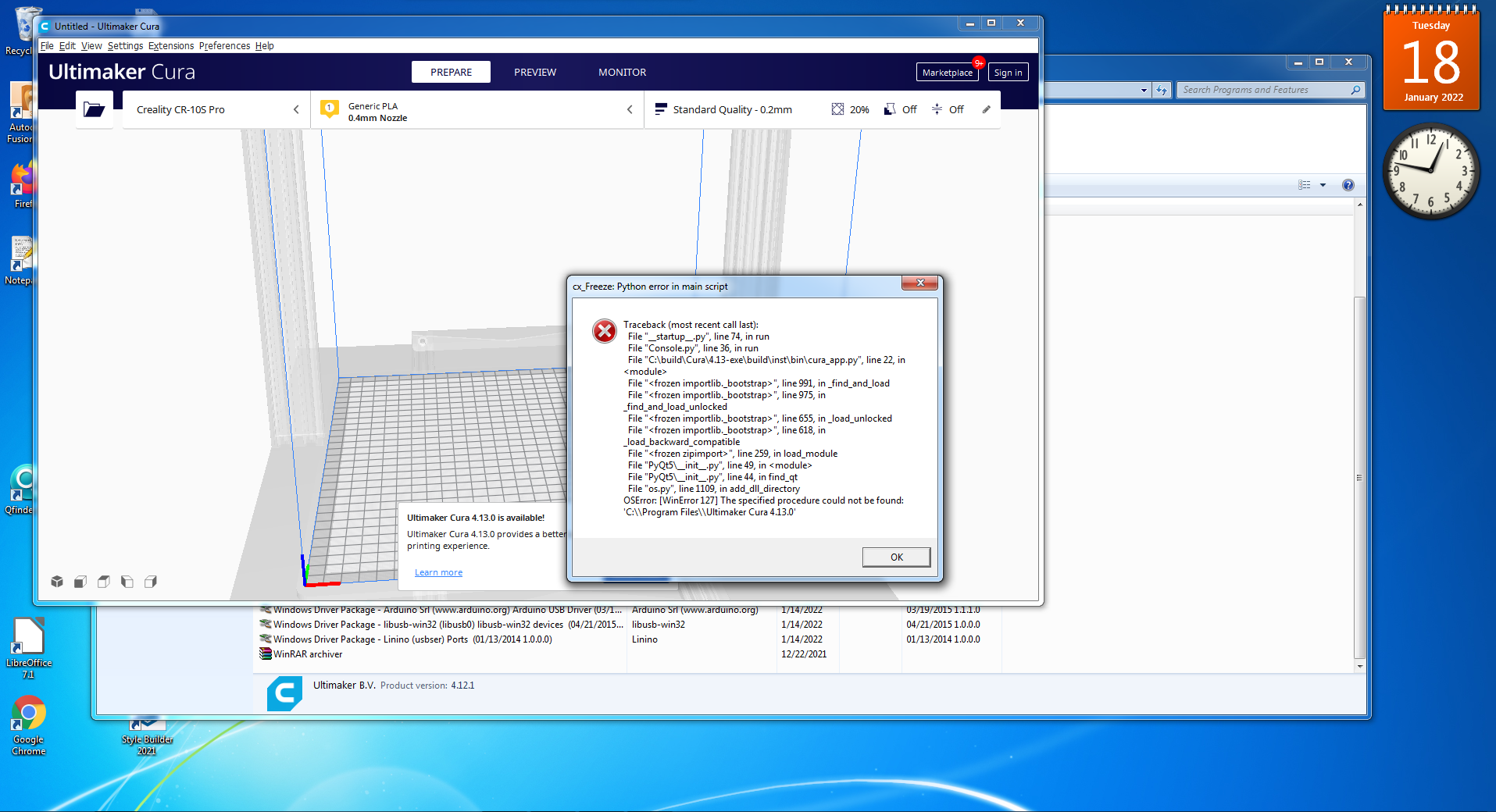 Cura 4.13.0 crashes immediately on boot, no log file · Issue #11288 ...