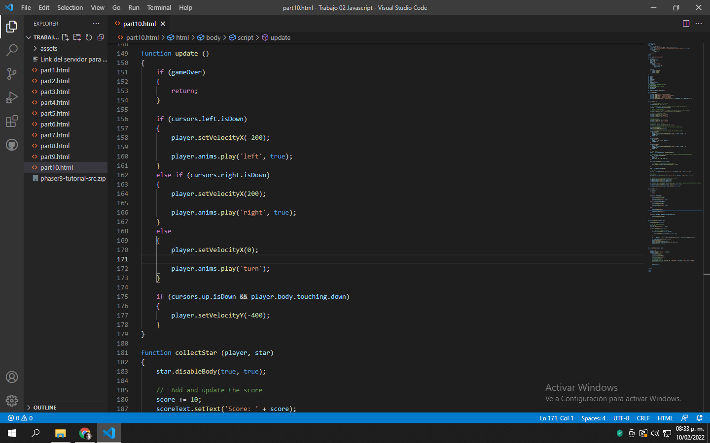 GitHub - AbrahamPP2000/Juego-Phaser-Javascript-Trabajo-02: Pequeño juego para practicar Javascript