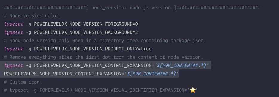 Truncating node version · Issue #1990 · romkatv/powerlevel10k · GitHub