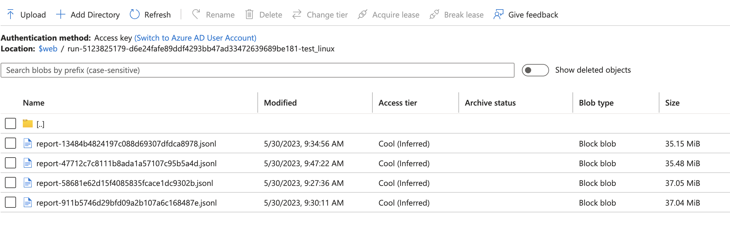 `az Storage Blob Download Batch Pattern` Fails While Individual Blobs Can Be Downloaded 