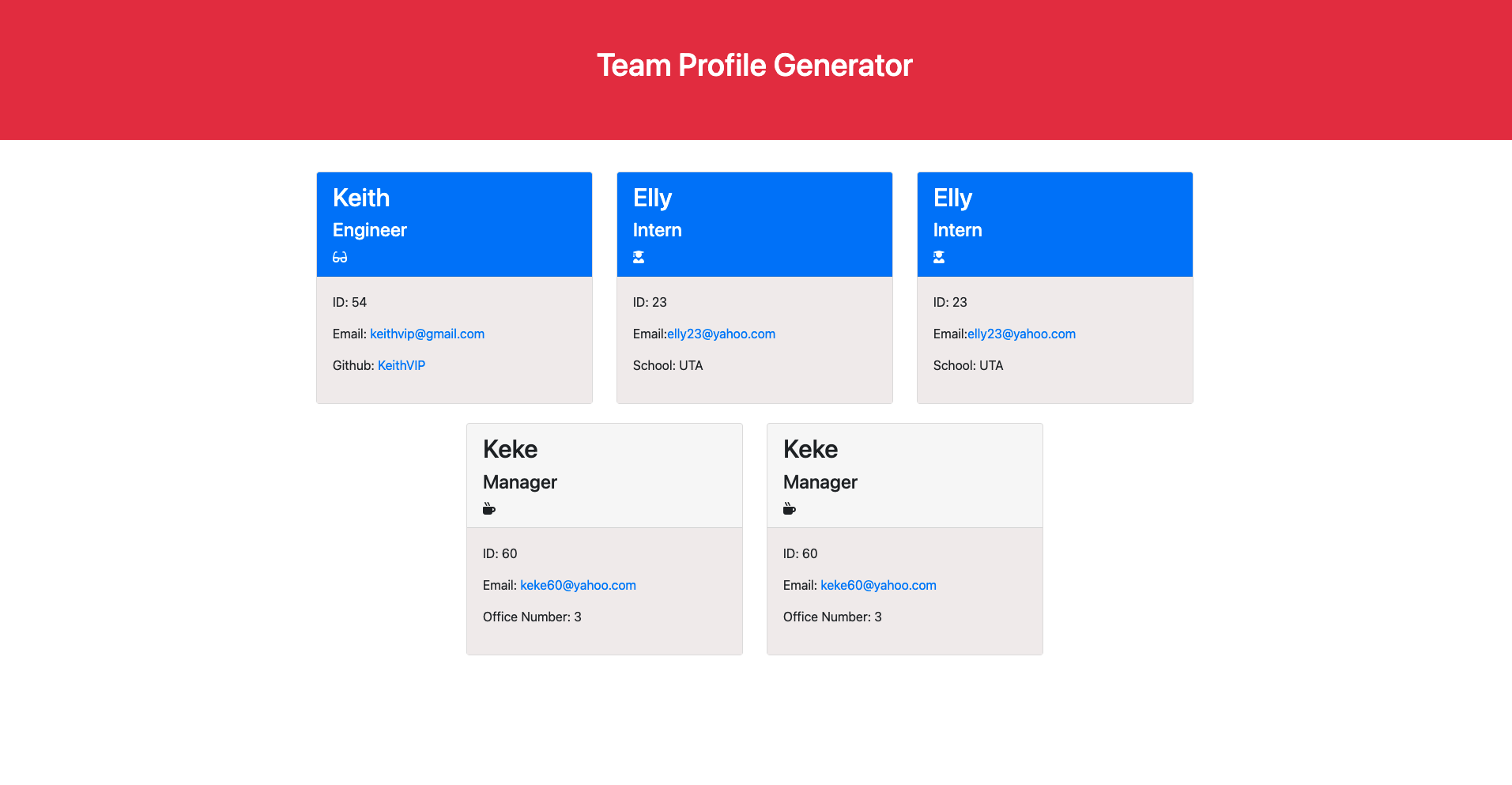 GitHub - KeithVIP/team-profile-generator