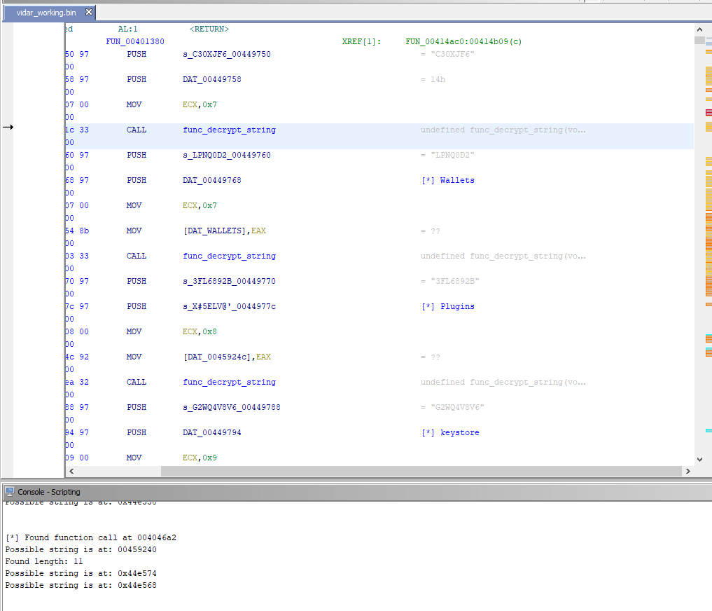 GitHub - NexusFuzzy/vidar_decrypt_strings: Ghidra Python script do decrypt strings in Vidar samples
