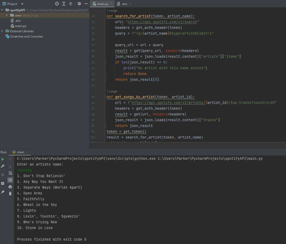 GitHub - pwsmith4/Spotify-API-Top-Songs: Connects to Spotify's API and finds the top 10 songs ...