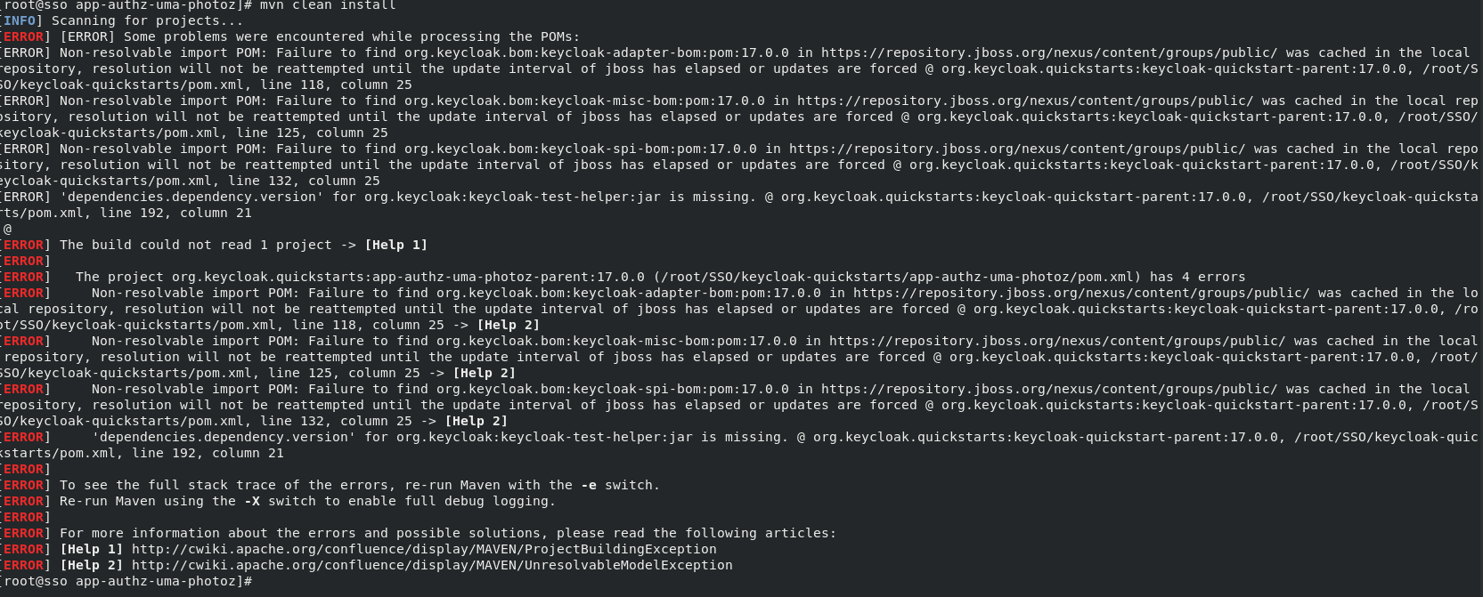 Problem with mvn and app-authz-uma-photoz · keycloak keycloak · Discussion #10237 · GitHub