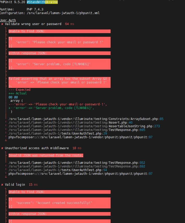 Error with PhpUnit · Issue #3 · farindra/lumen-jwtauth · GitHub