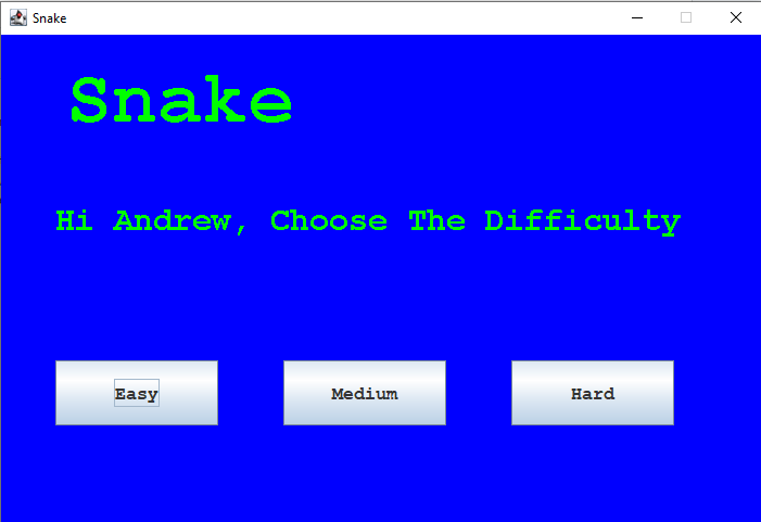 GitHub - AndrewidRizk/SnakeGame: Java - A snake game with a start ...
