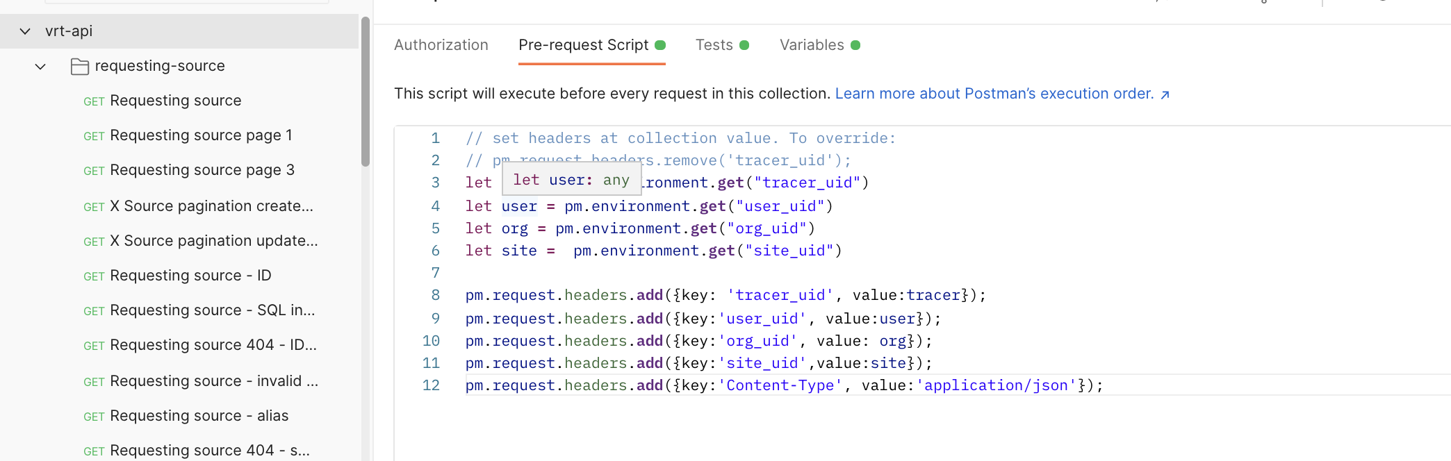 Newman not executing collection level pre-request script · Issue #2941 · postmanlabs/newman · GitHub