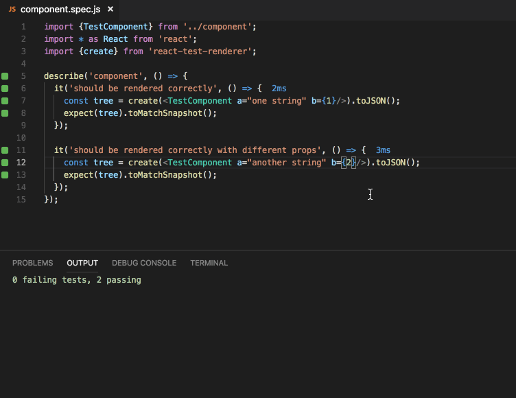 Clicking on "Update Snapshot" in the output view does not update ...