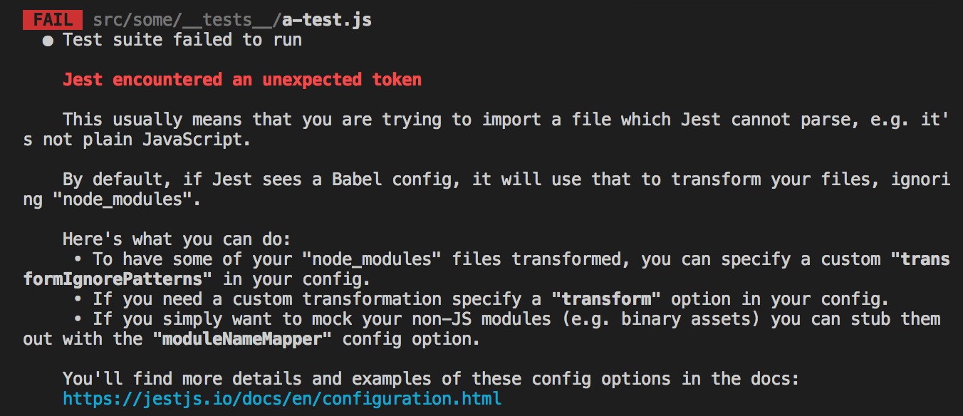 Jest transformIgnorePatterns option not being considered by wallaby.js · Issue #1853 · wallabyjs ...