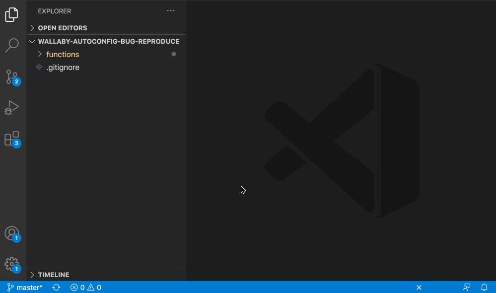 Automatic configuration from subfolder gives and error 'can not find ...