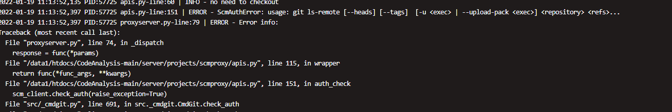代码库登记报与账号不匹配,scm_log报ScmCommandError · Issue #114 · Tencent/CodeAnalysis · GitHub
