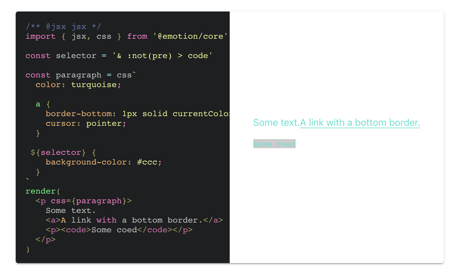 This selector does not work, is this intended? `:not(pre) > code` · Issue #2020 · emotion-js ...