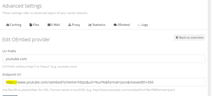 Youtube oembed not working · Issue #4714 · humhub/humhub · GitHub