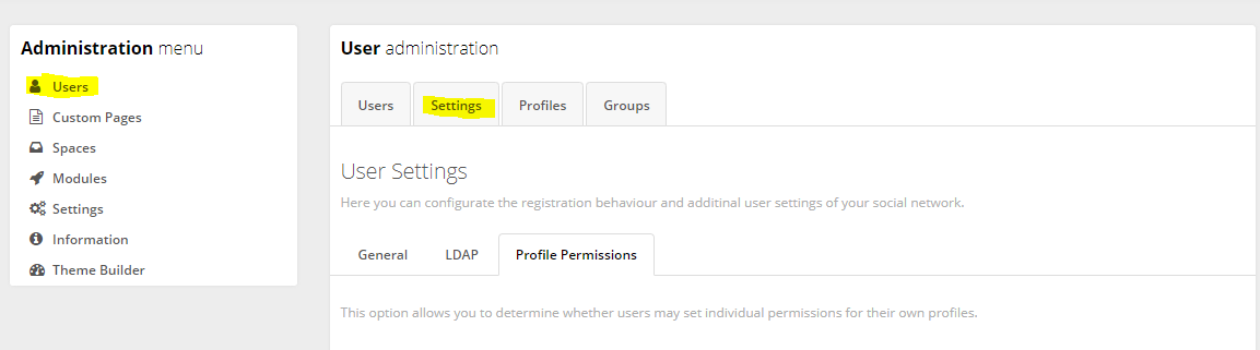 Parent navigations not highlighted for sub section "Profile Permissions" (and LDAP) · Issue ...