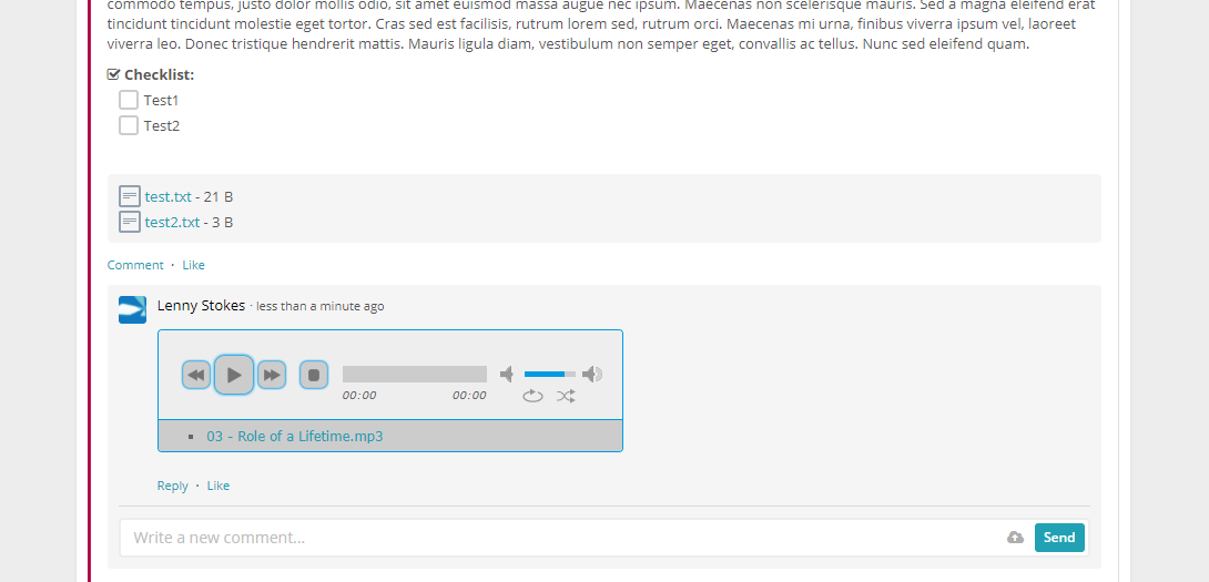 Media player broken in comments on task list view · Issue #128 · humhub/tasks · GitHub
