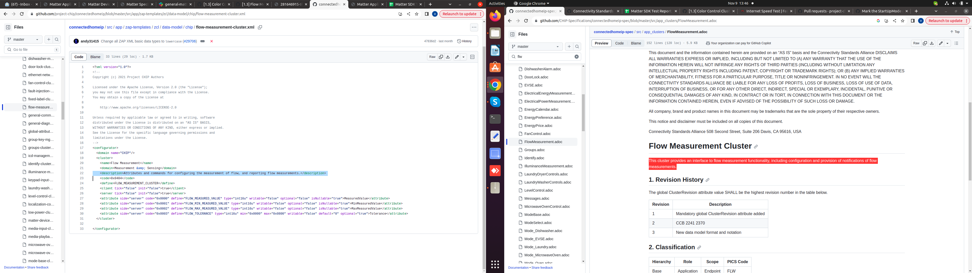 [1.3] Flow Measurement Cluster XML has to be updated as per spec · Issue #30361 · project-chip ...