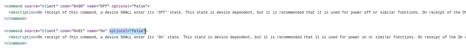 [1.3] On/Off Cluster XML has to be updated as per spec · Issue #30365 · project-chip ...
