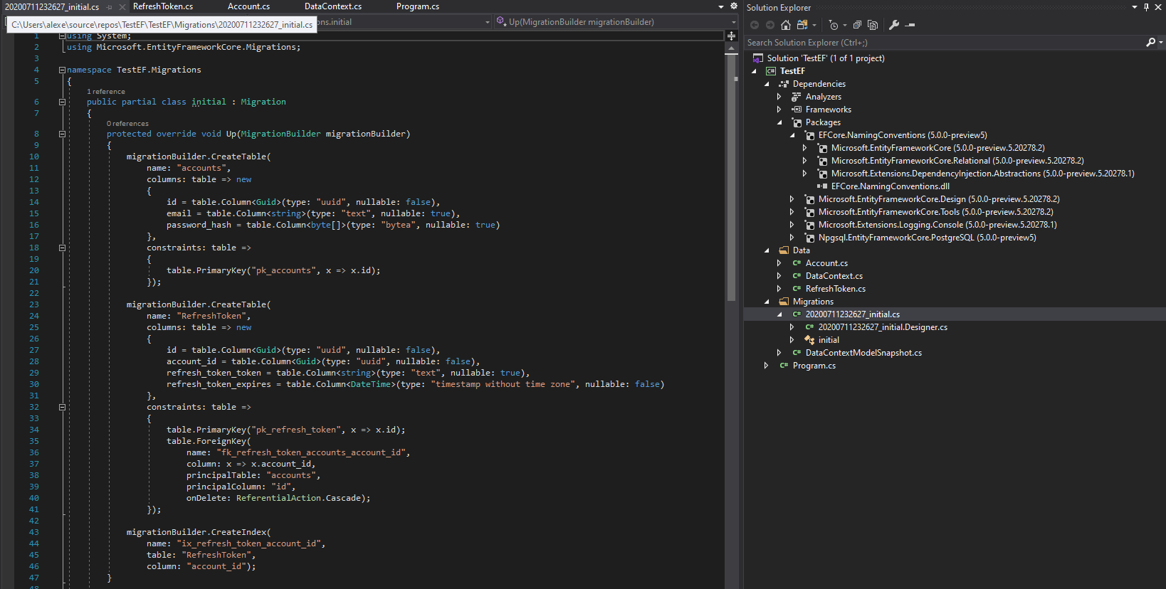 UseSnakeCaseNamingConvention() Does not Handle Owned Entities Table ...