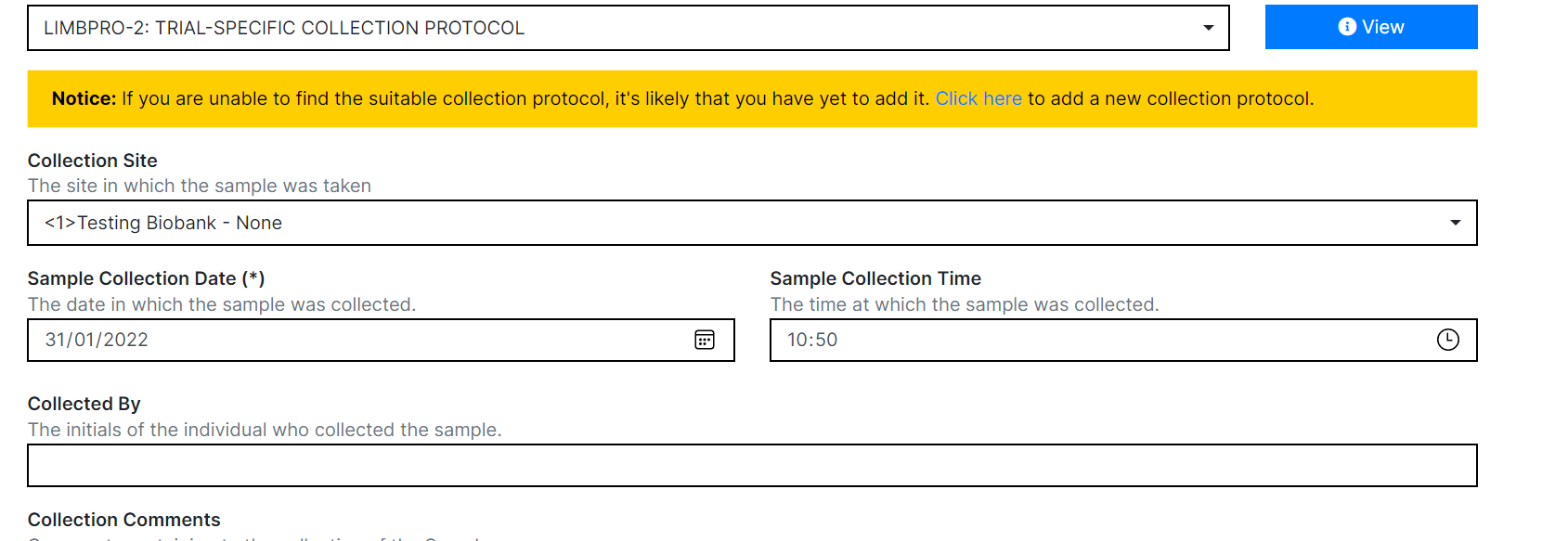 Make 'Collected by' compulsory · Issue #144 · AberystwythSystemsBiology ...