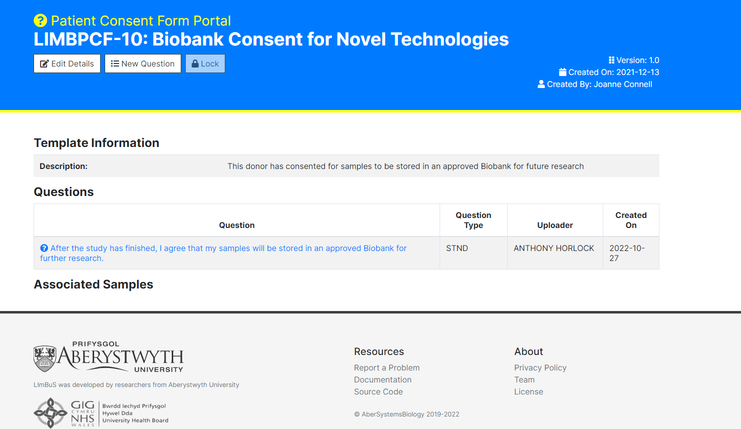 Option to lock consent forms is not working · Issue #204 · AberystwythSystemsBiology/limbus · GitHub