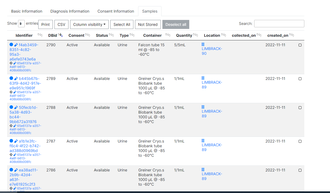 Sample info to display when it was collected, rather than when it was created on LIMBUS · Issue ...