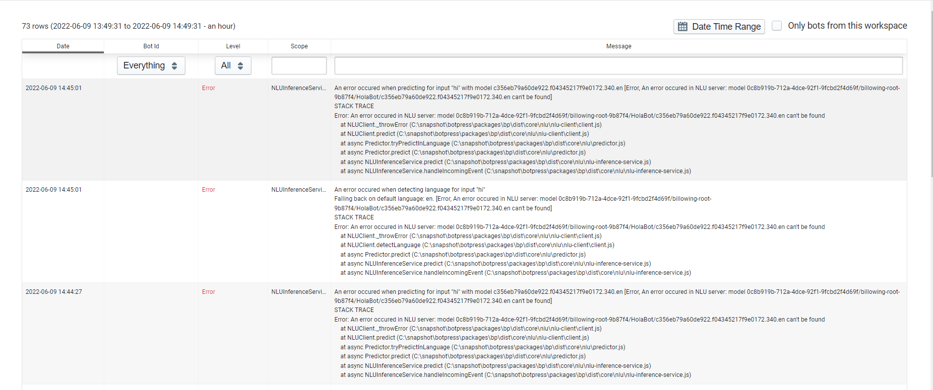 Bot forgets all training from NLU (Botpresss Cloud and Studio) · Issue #1659 · botpress/v12 · GitHub