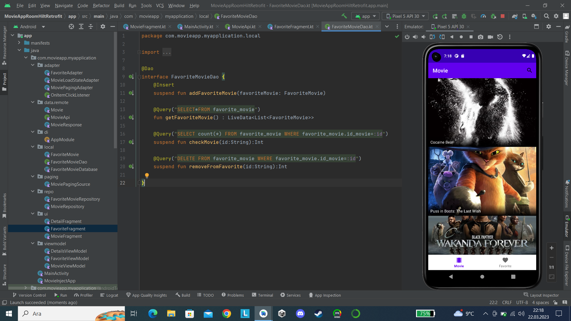 GitHub - Cntrk01/TheMovieAppRetrofitRoom: Bu projede retrofit,room,hilt,searchview yapılarını ...