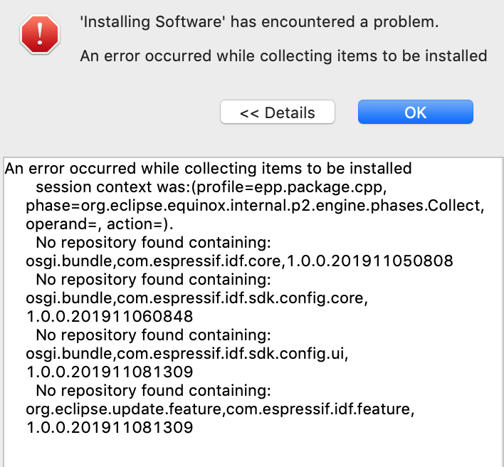 Problem With Manual Installation Of Package Beta 3 · Issue 27 · Espressifidf Eclipse Plugin