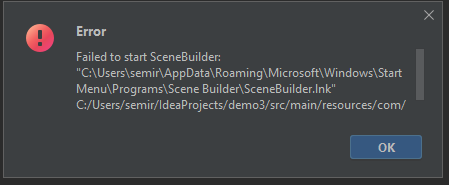 Error Failed to start Scenebuilder · Issue #464 · gluonhq/scenebuilder · GitHub