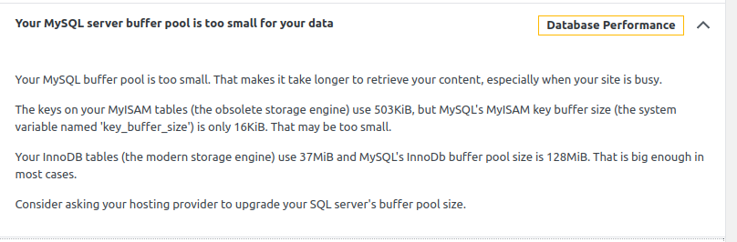 Module Proposal: Database Performance Health checks · Issue #455 · WordPress/performance · GitHub