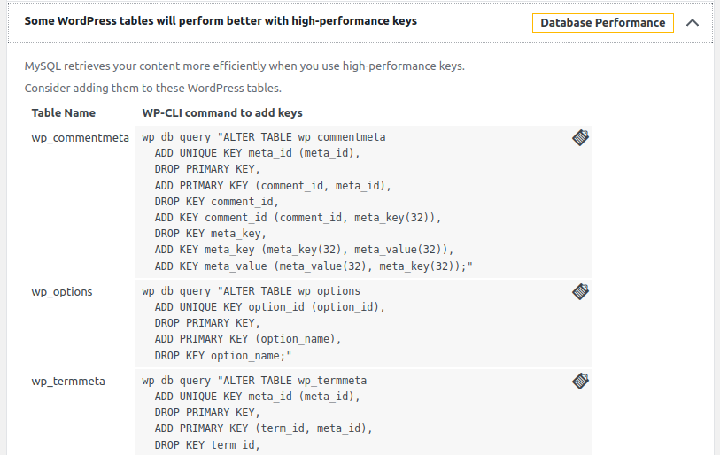 Module Proposal: Database Performance Health checks · Issue #455 · WordPress/performance · GitHub