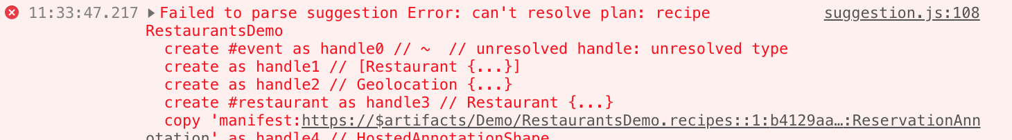 Failed To Parse Suggestion Cant Resolve Plan In Suggestionjs · Issue 2274 · Polymerlabs 
