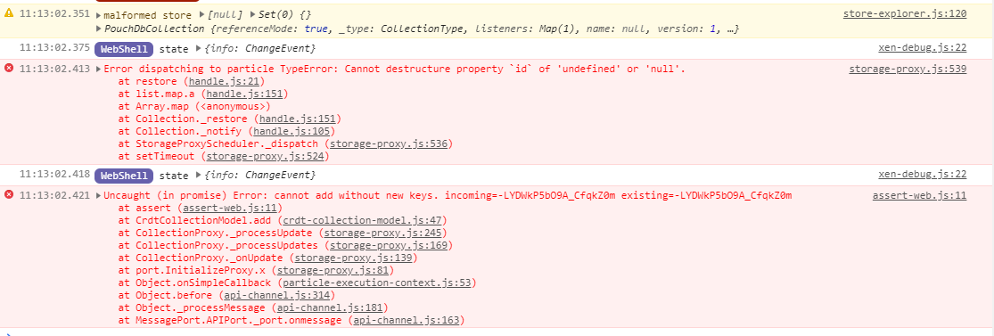 Errors when initializing a pouchdb local store · Issue #2679 · PolymerLabs/arcs · GitHub
