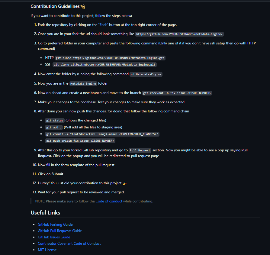 Improvement of CONTRIBUTING.md file 📄 · Issue #1464 · akshitagupta15june/Face-X · GitHub