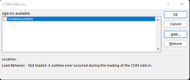 Updated OneNote: runtime error occurred during the loading of the COM Add-in. · Issue #439 ...