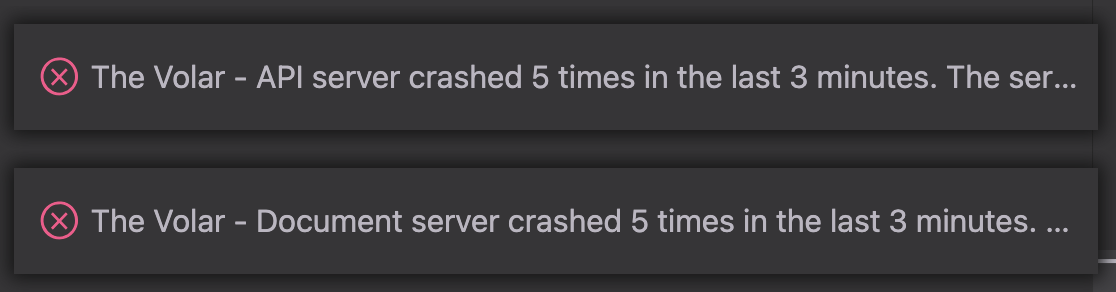 Volar stops working · Issue #352 · vuejs/language-tools · GitHub