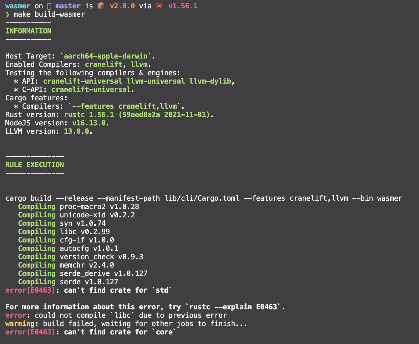 Can't build for Apple Silicon · Issue #2691 · wasmerio/wasmer · GitHub