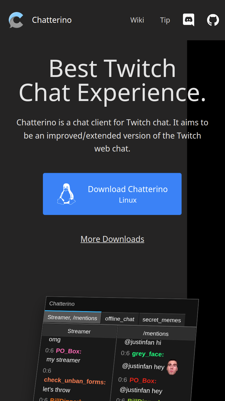 Home page layout breaks on small screens · Issue #139 · Chatterino ...