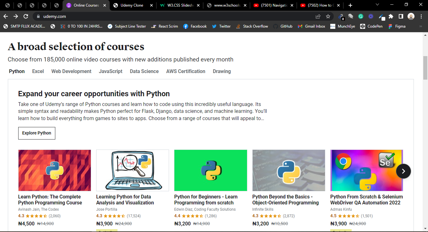 GitHub - Isaac-Franklin/udemy-clone: I took up this personal project geared at improving my FE ...